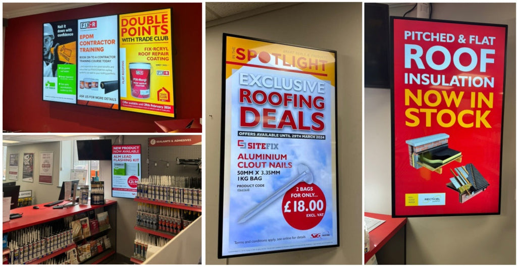 Digital Display Rollout for SIG Roofing | Mid West Displays