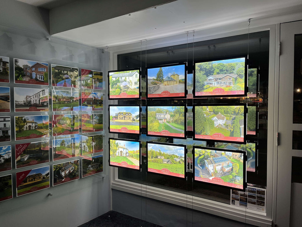 Tailored for Taylor & Co | Estate Agency Window Display – Mid West Displays
