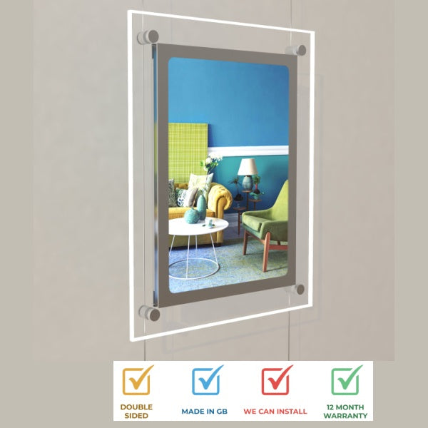 A4 Portrait LED Light Pocket All in 1 Kit | Made in GB – Mid West Displays