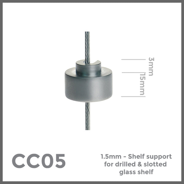 Shelf support clamp | Cable Mounted Display Range – Mid West Displays