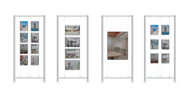 Freestanding Cable Poster Display Frames | UK-Made – Mid West Displays