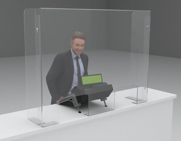 Counter Sneeze Screens | UK-Made Sneeze Guards – Mid West Displays