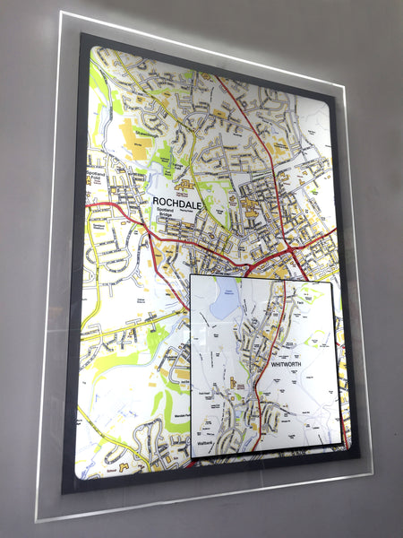 Illuminated Map | Estate Agent Display – Mid West Displays